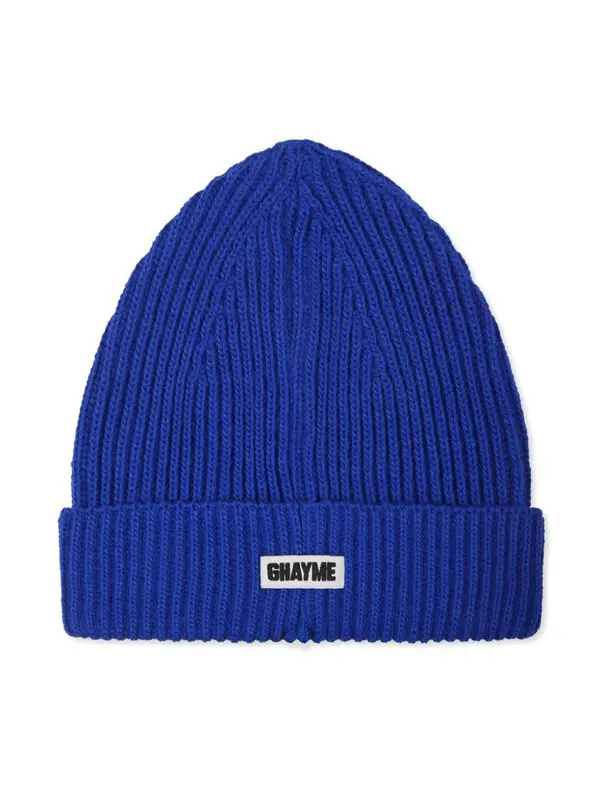 GHAYME Cloud-appliqué Beanie - Blue