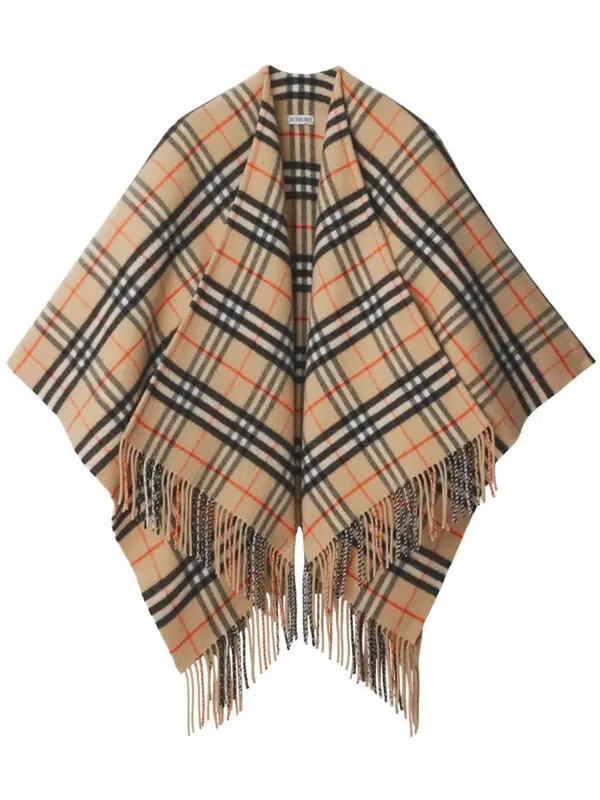 Burberry Check Cape - Neutrals