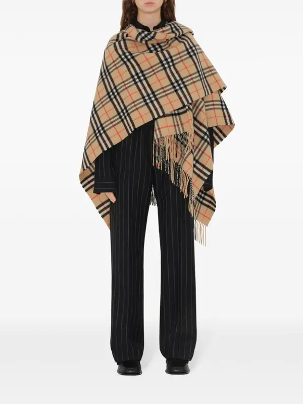 Burberry Check Cape - Neutrals