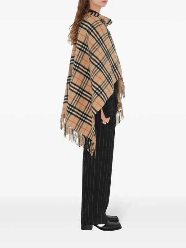 Burberry Check Cape - Neutrals