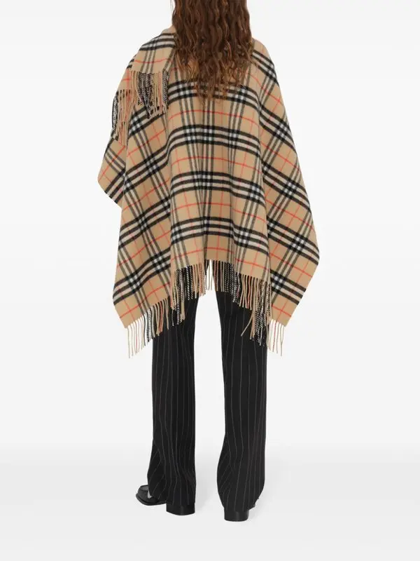 Burberry Check Cape - Neutrals