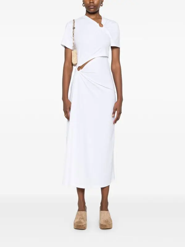 jersey halter neck dress LAPOINTE Jersey Halter Ruched Gown main image 1