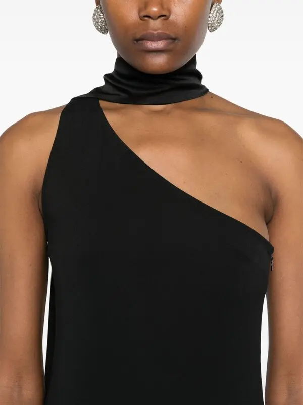 TALLER MARMO Asymmetric Fringed Dress