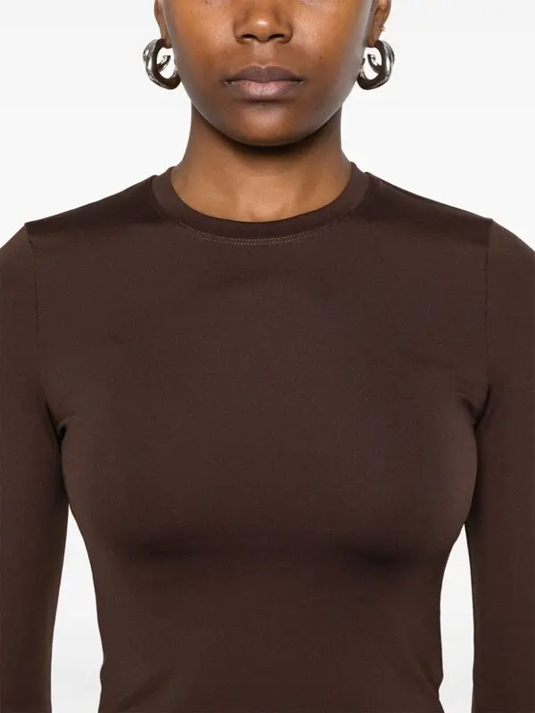 Wardrobe.NYC Cropped T-shirt - Brown