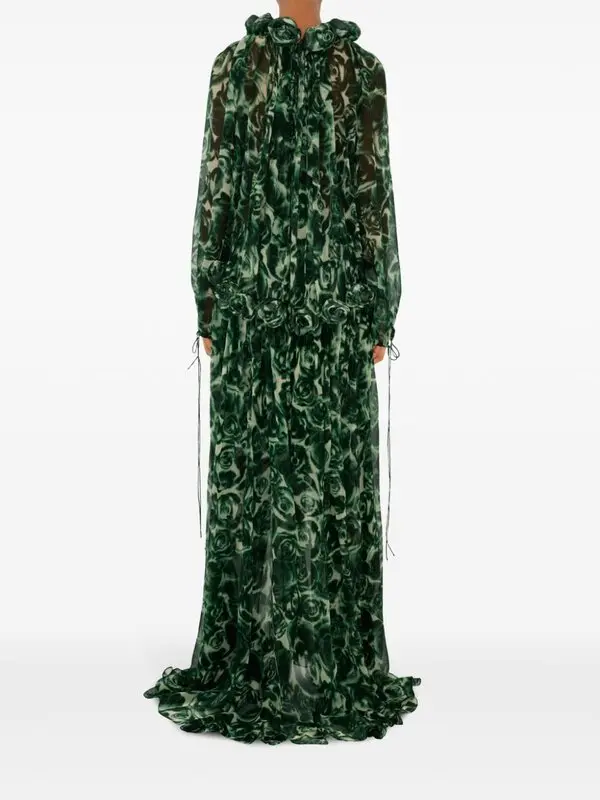 Burberry Printed Silk Maxi Dress