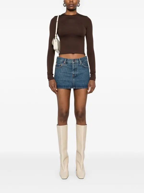 Wardrobe.NYC Denim Micro Mini Skirt