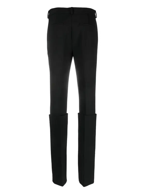 Sportmax Turn-up Hem Slim-fit Trousers - Black