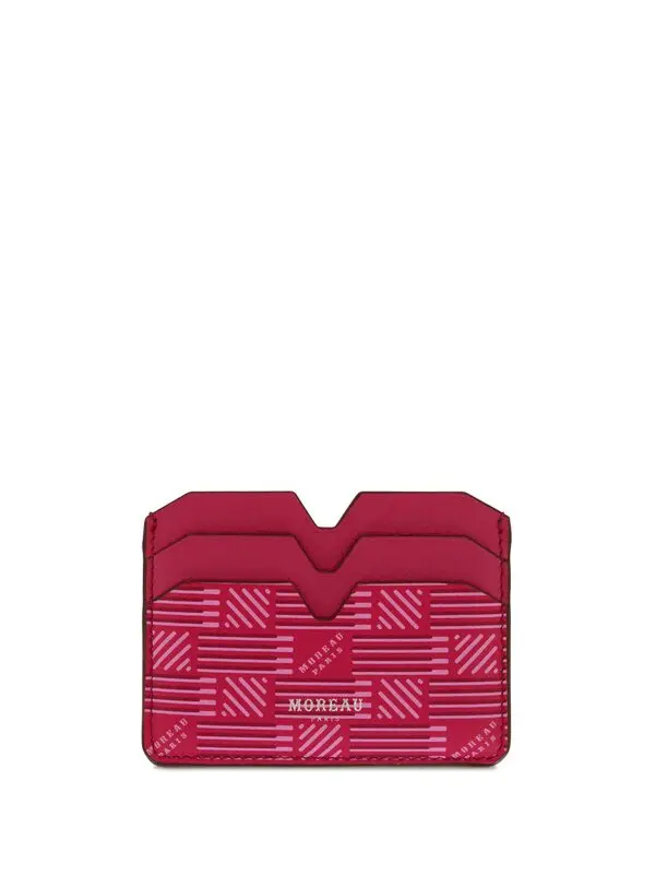 Moreau Monogram-print Leather Cardholder - Pink