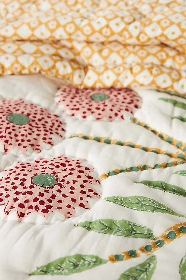 ELLEN MERCHANT Cotton Voile Cottage Quilt - Neutral