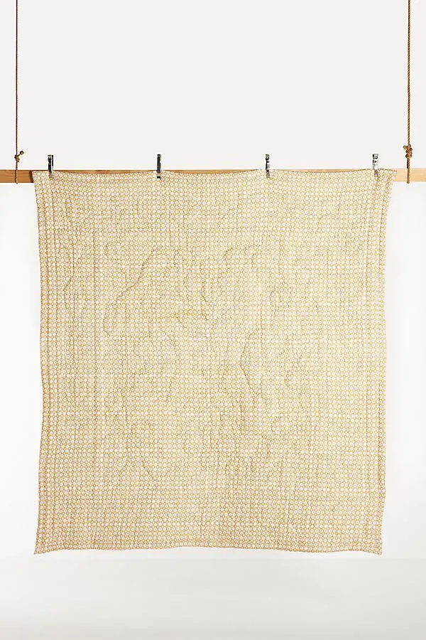 ELLEN MERCHANT Cotton Voile Cottage Quilt - Neutral
