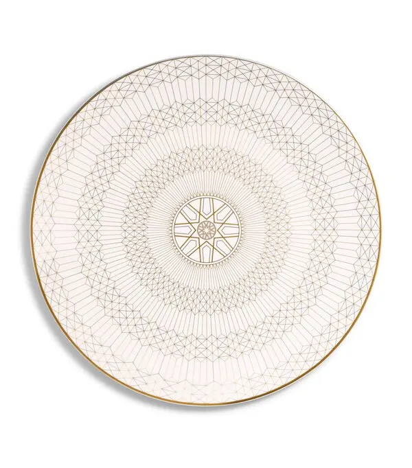 THE MARTHA, BY BACCARAT Arcadia Gold Show Plate - Clear