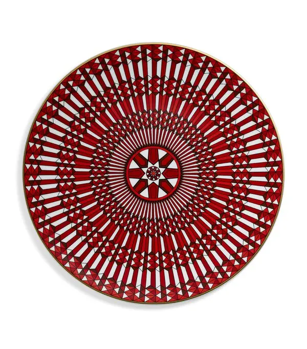 THE MARTHA, BY BACCARAT Arcadia Red Show Plate - Clear