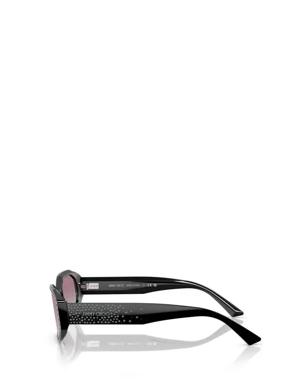 JIMMY CHOO Rectangular Sunglasses - Black / Silver Night