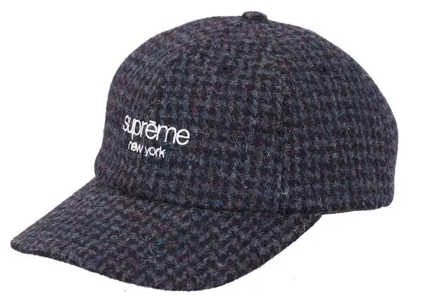 Supreme Harris Tweed 6-panel Cap - Navy Blue