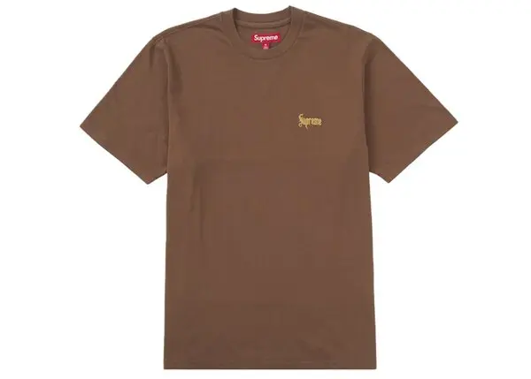 Supreme Old English Tee Shirt - Brown
