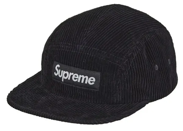 Supreme Corduroy Camp Cap - Black