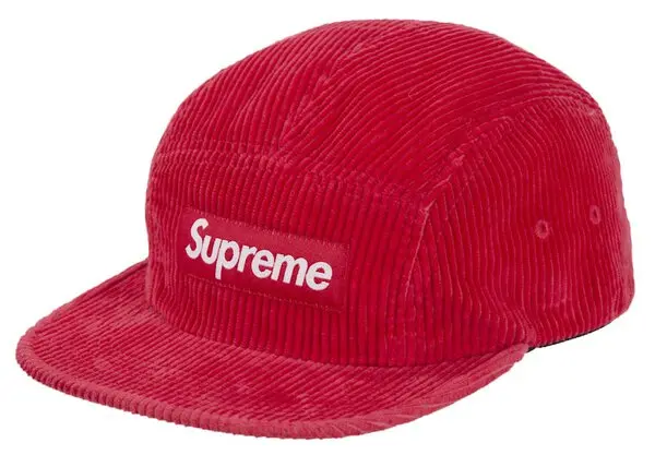 Supreme Corduroy Camp Cap - Red