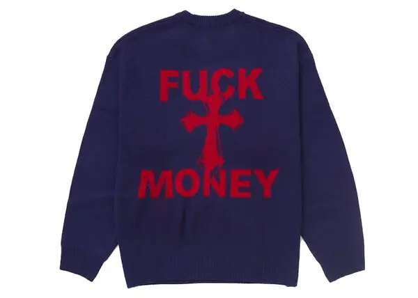 Supreme Graphic Knit Sweater - Navy Blue