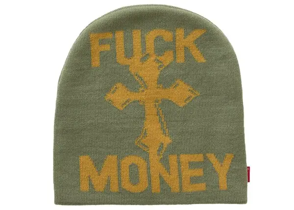 Supreme Fuck Money Beanie - Green