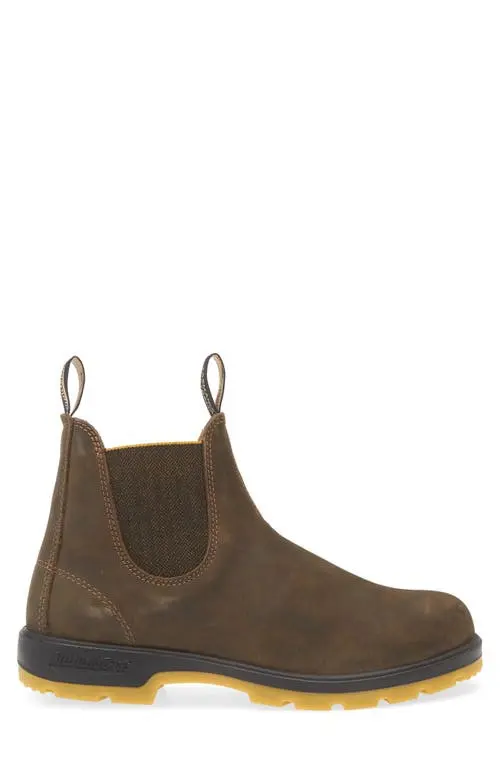 Blundstone Lugged Chelsea Boot - Rustic Brn/mustard