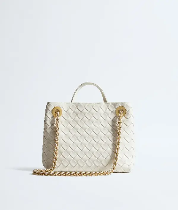 Bottega Veneta Andiamo Chain Bag - Alabaster