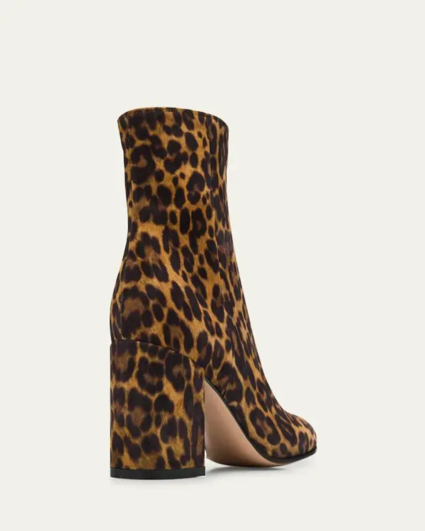 GIANVITO ROSSI Joelle Leopard Suede Ankle Boots
