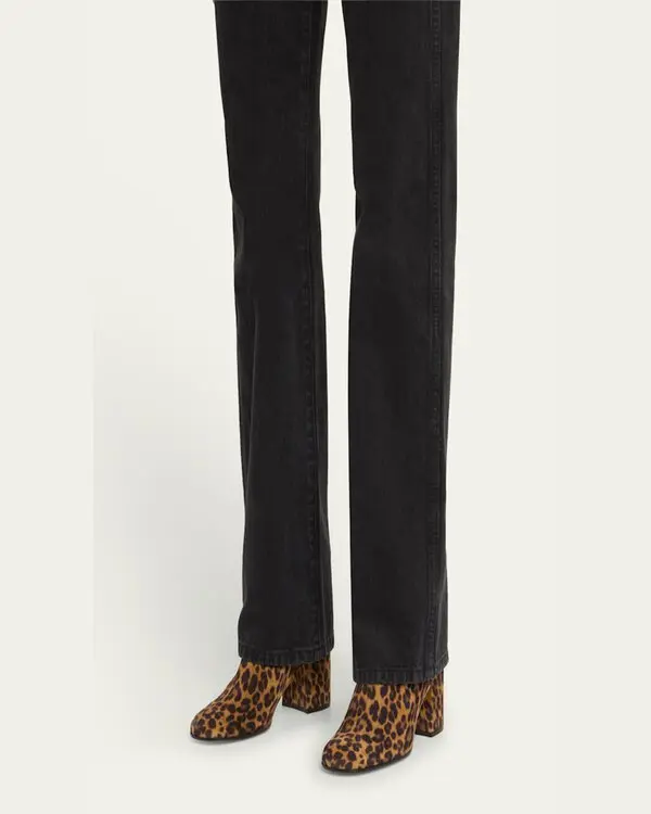 GIANVITO ROSSI Joelle Leopard Suede Ankle Boots