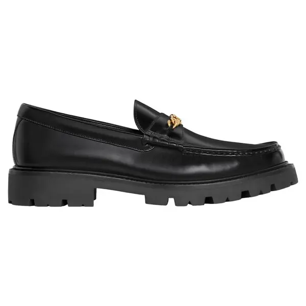 Celine Chunky Triomphe Loafer With Gold Chain