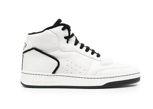 Saint Laurent Sl80 Mid-top Sneakers - Blanc Optique