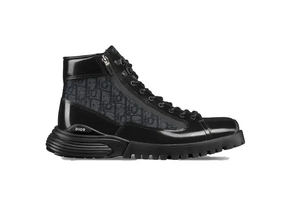 Dior Combat Ankle Boot - Dior Oblique/black