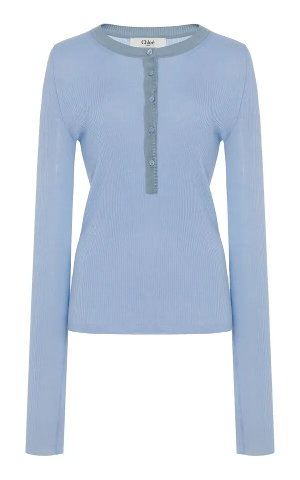 Chloé Knit Henley Top