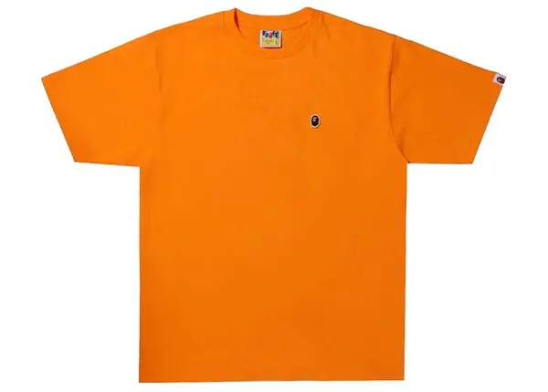 A BATHING APE Ape Head One Point Tee Shirt - Orange