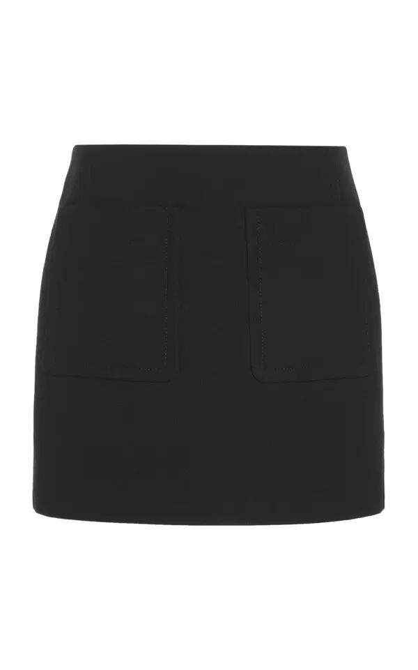 Bottega Veneta Double-cotton Mini Skirt - Black