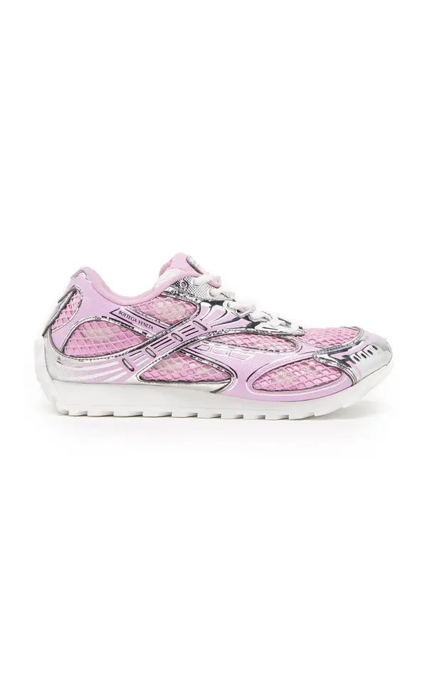 Bottega Veneta Orbit Fishnet Sneakers - Pink