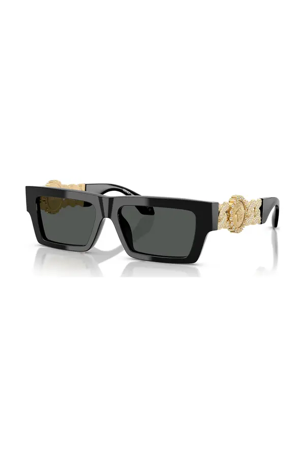 Versace Rectangle Sunglasses With Strass