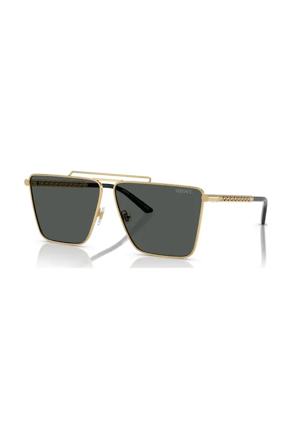 Versace Pillow Sunglasses With Medusa Accent - Gold