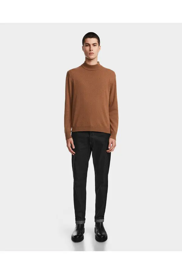 Rudsak Wool And Cashmere Blend Turtleneck In Brown 49% Off