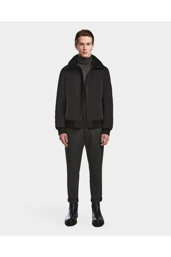 Rudsak Bomber Jacket With Removable Shearling Collar