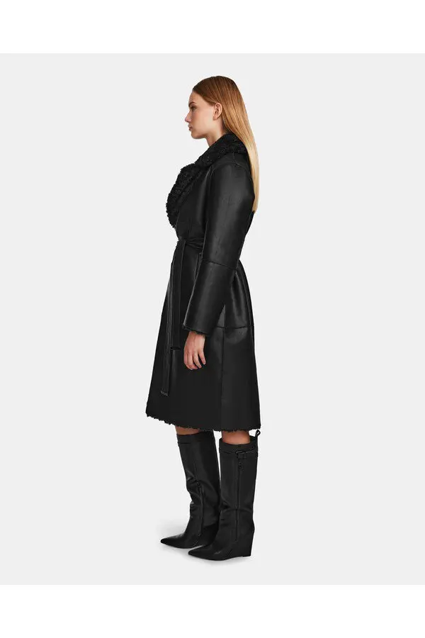 Rudsak Annabelle Reversible Teddy Coat - Black