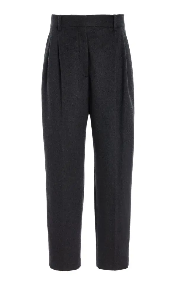 THE ROW Richelle Cashmere Straight-leg Pants - Grey