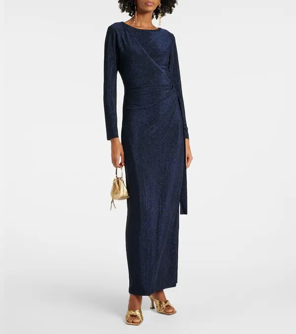 Diane Von Furstenberg Simona Lame Wrap Dress