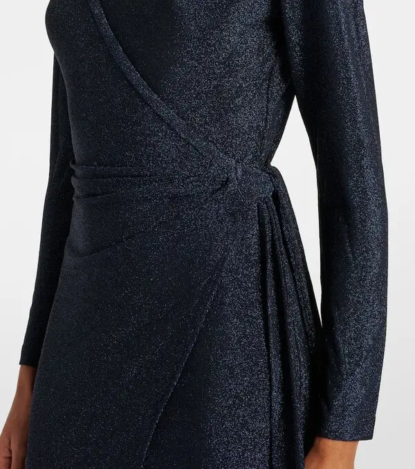 Diane Von Furstenberg Simona Lame Wrap Dress