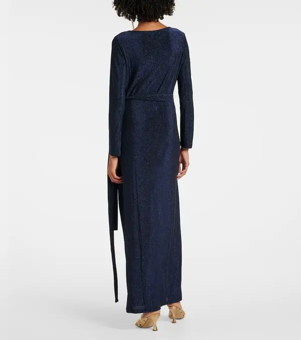 Diane Von Furstenberg Simona Lame Wrap Dress