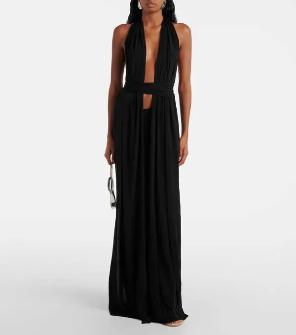 Christopher Esber Trapeze Draped Jersey Gown