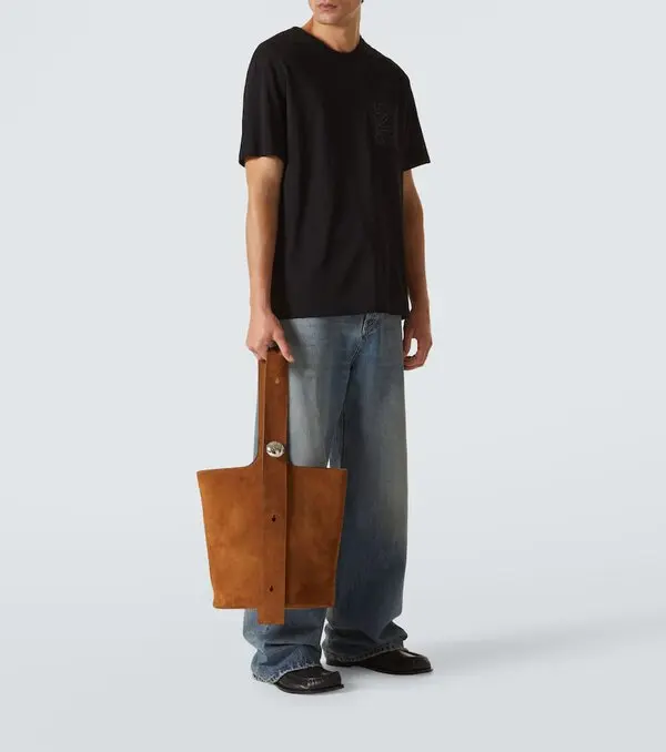 Loewe Anagram Cotton T-shirt - Black