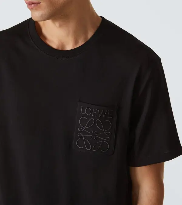 Loewe Anagram Cotton T-shirt - Black