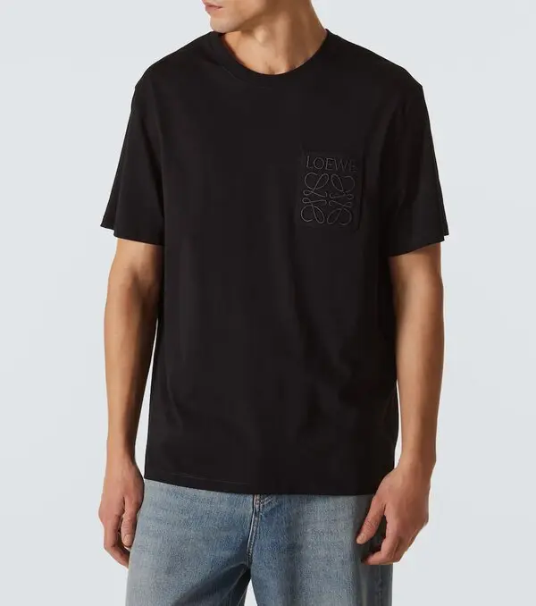 Loewe Anagram Cotton T-shirt - Black