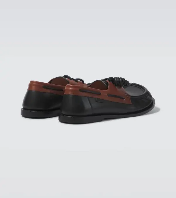 Loewe Campo Leather Boat Shoes