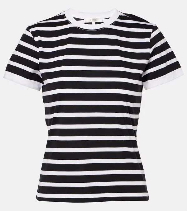 FRAME Striped Cotton Jersey T-shirt - Multicoloured