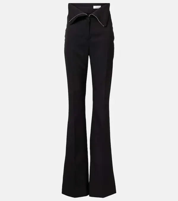 Alexander McQueen High-rise Flared Wool Pants